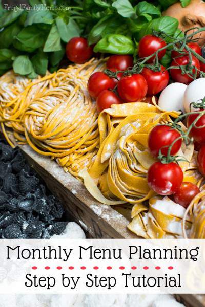 Monthly Meal Planning Continued