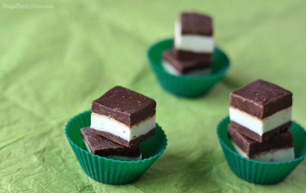 Easy and Delicious Chocolate Mint Layered Fudge | Frugal Family Home
