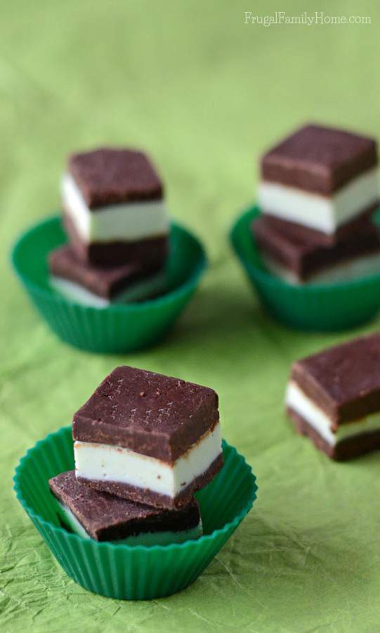Easy and Delicious Chocolate Mint Layered Fudge | Frugal Family Home