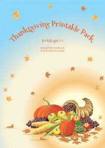 Free Thanksgiving Printable Pack | Frugal Family Home
