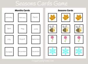 Teaching the Seasons and Months, Free Printable | Frugal Family Home