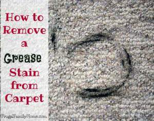 How to Remove a Grease Stain from Carpet | Frugal Family Home