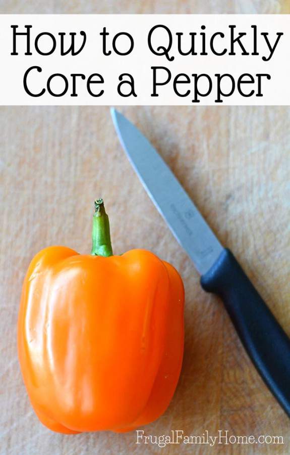 Quick Kitchen Tip, How to Quickly Core a Pepper | Frugal Family Home