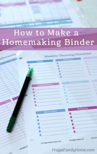 What is a Homemaking Binder? How to Make a Custom Homemaking Planner..