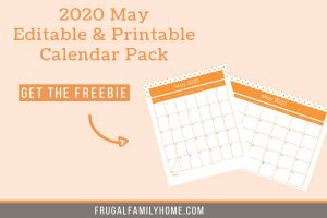 Free Printable Calendar Pages for May, They are Editable Too!