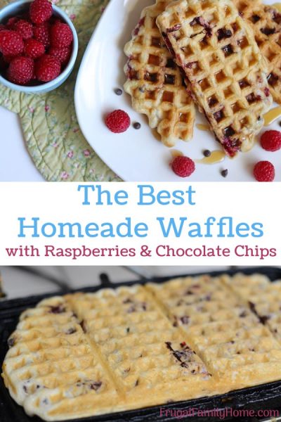 How to Make Waffles from Scratch with Fresh Raspberries