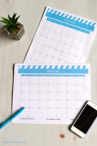 Free January Calendar Pack, Printable and Editable | Frugal Family Home