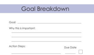 Simple Printable Goal Planner, Helpful Goal Setting Worksheets